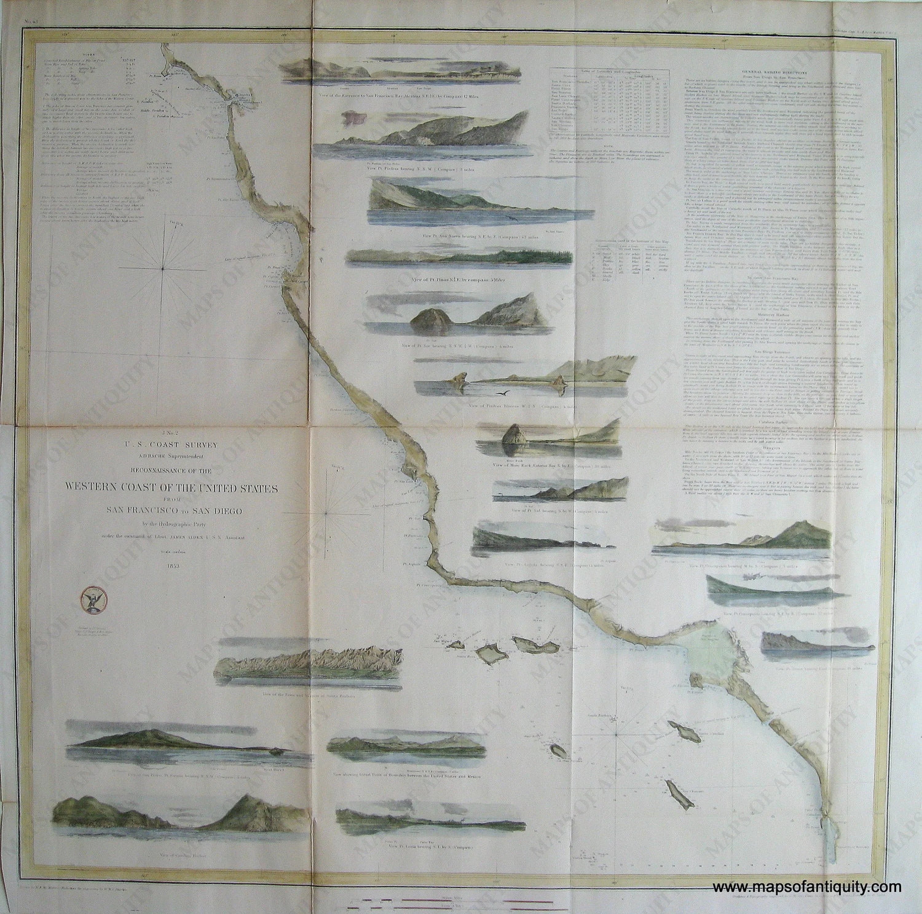 1854 - Reconnaissance of the Western Coast of the United States, Middl ...