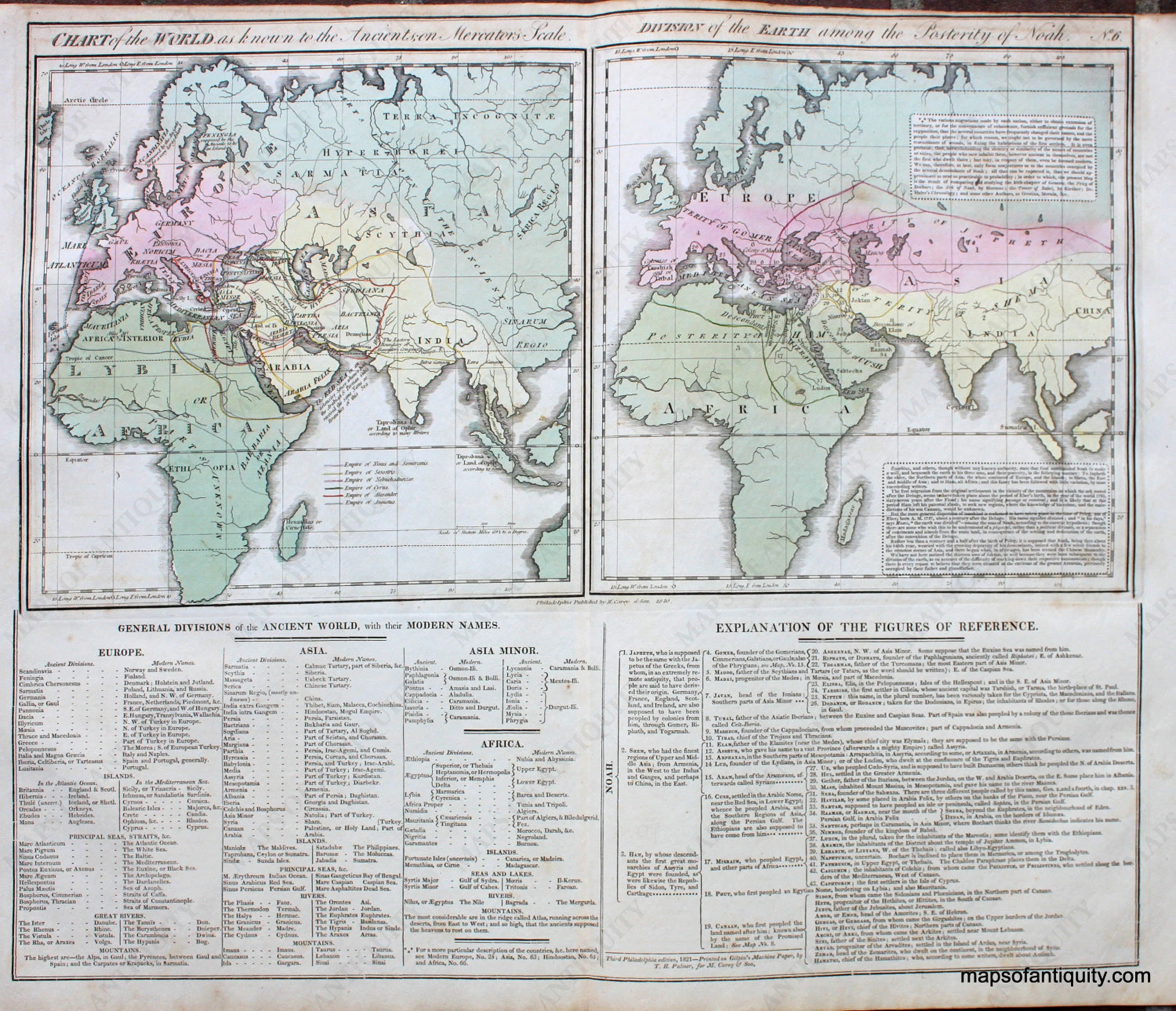 1820 - Chart of the World No. 6. - Antique Map – Maps of Antiquity