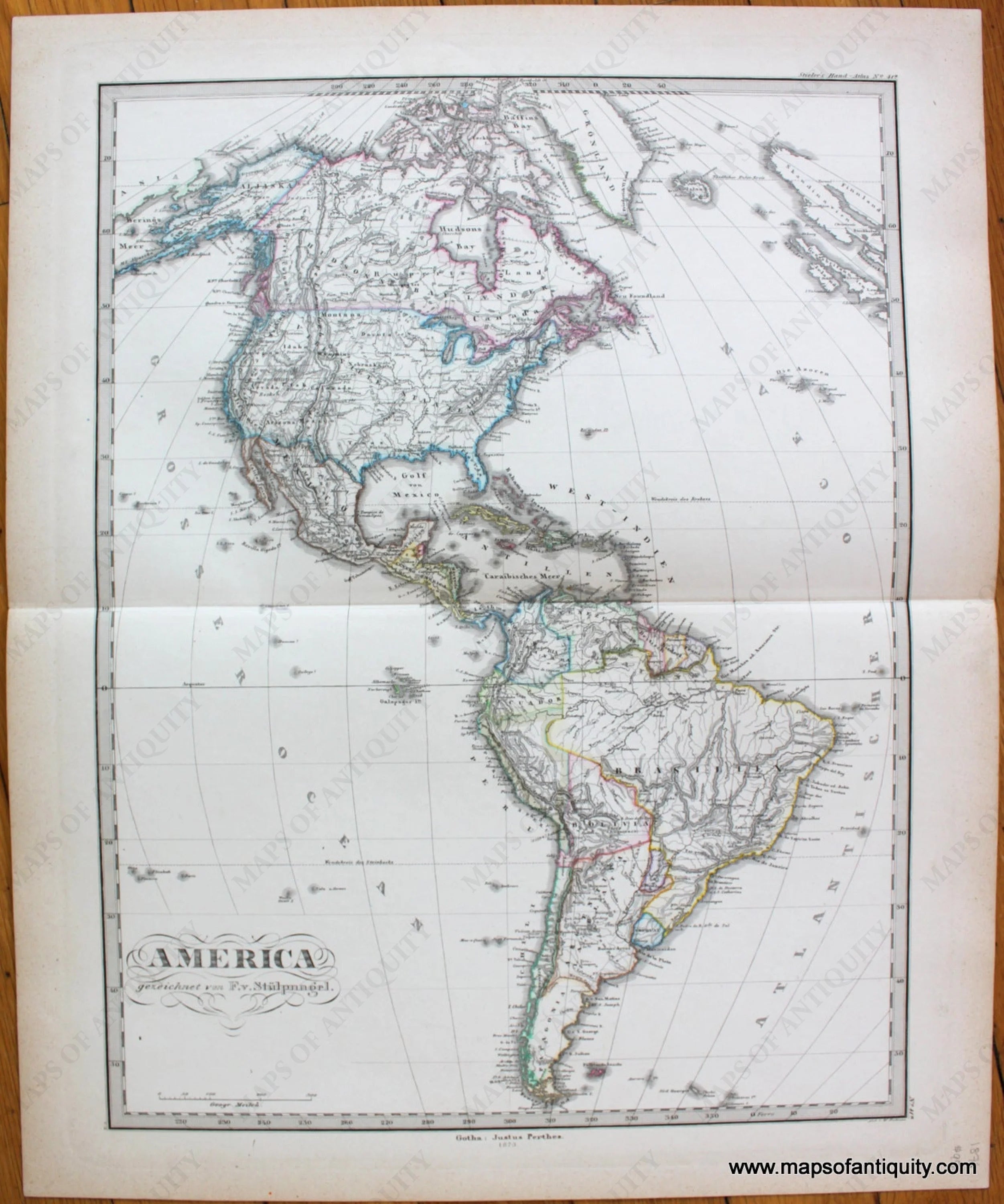 1876 - America - Antique Map – Maps of Antiquity