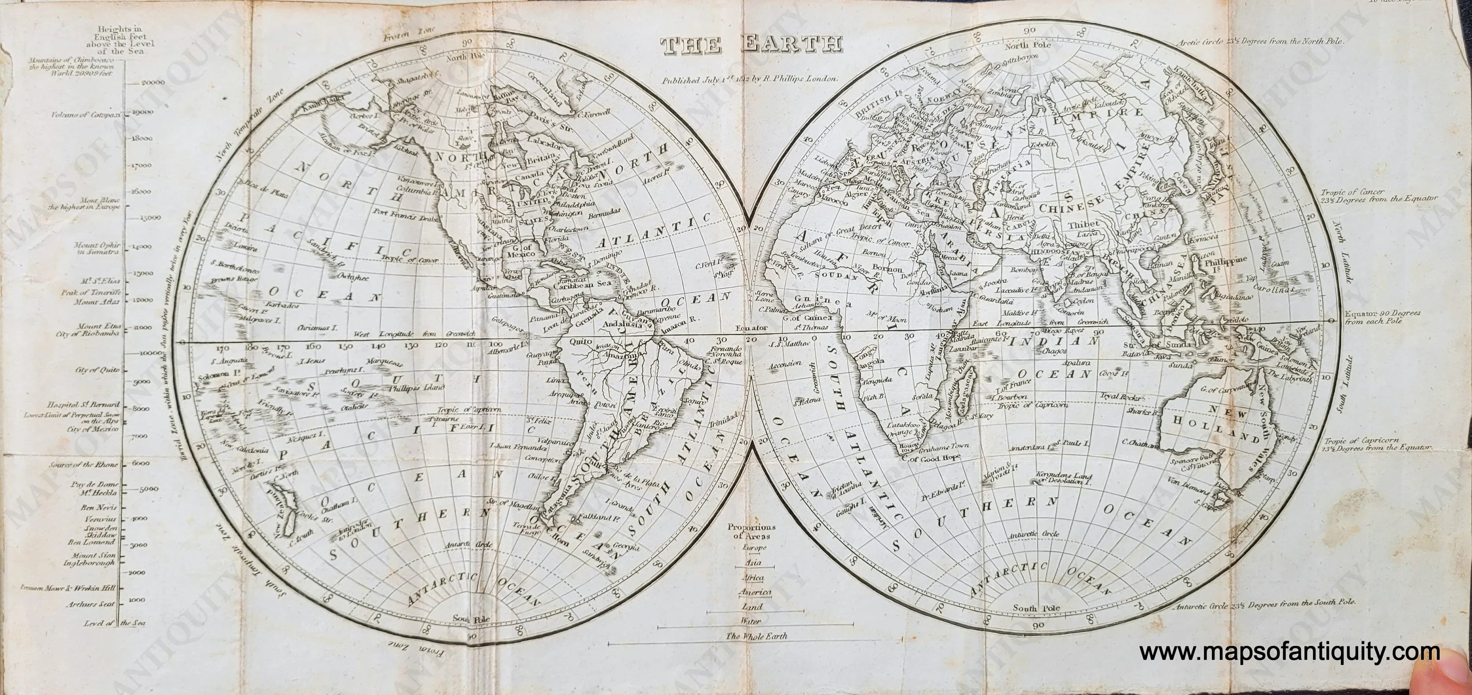 1812 - The Earth - Antique Map – Maps of Antiquity