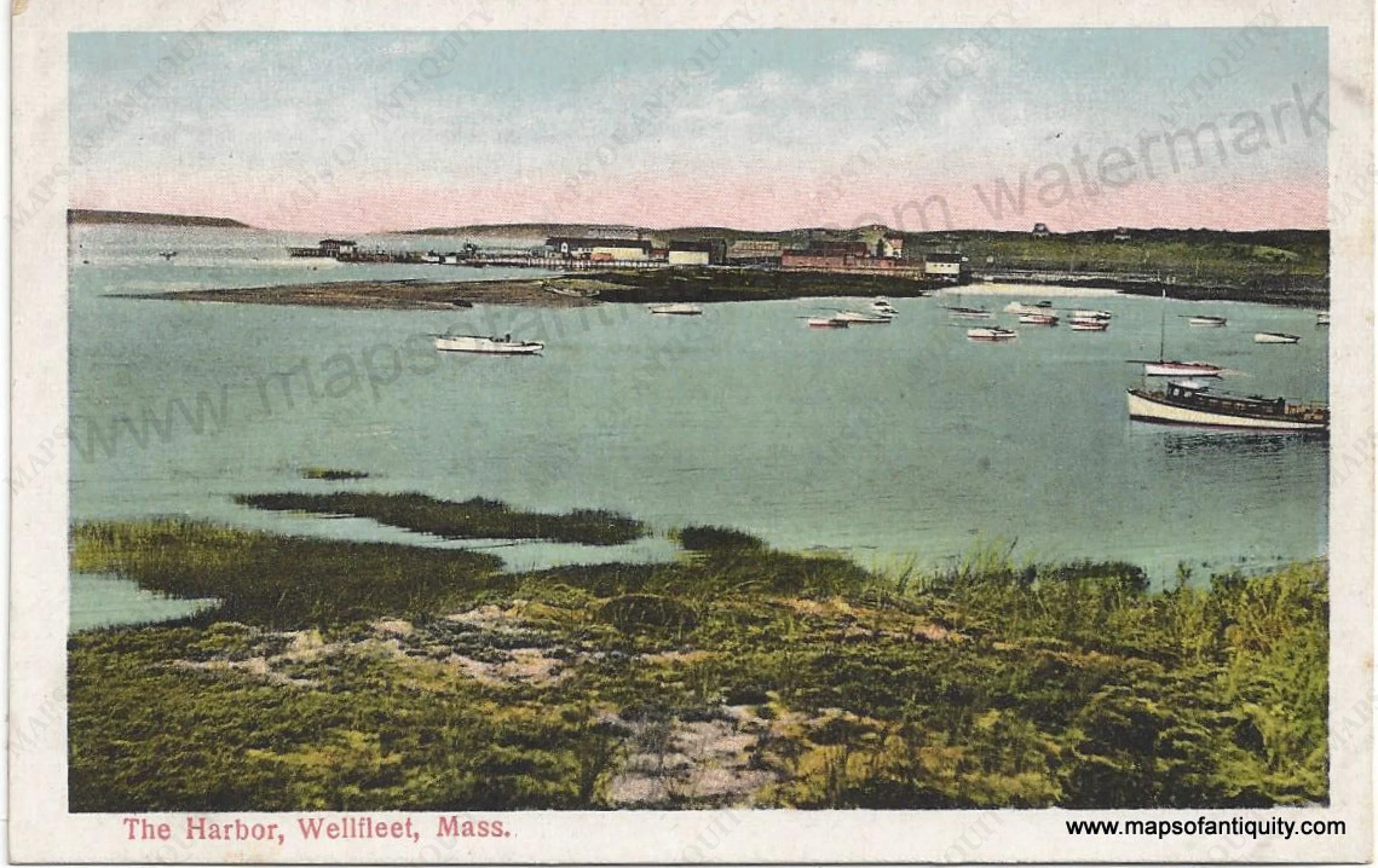1907-1914 - The Harbor, Wellfleet, Mass - Postcard - Antique – Maps of ...
