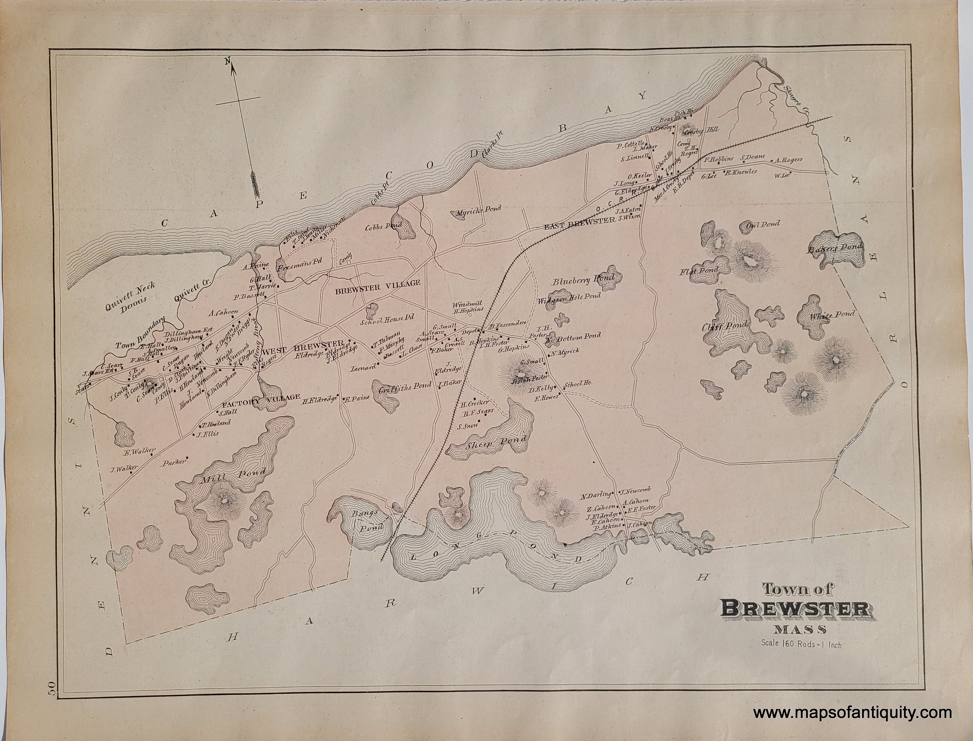 1880 - Town of Brewster p. 50 - Antique Map – Maps of Antiquity